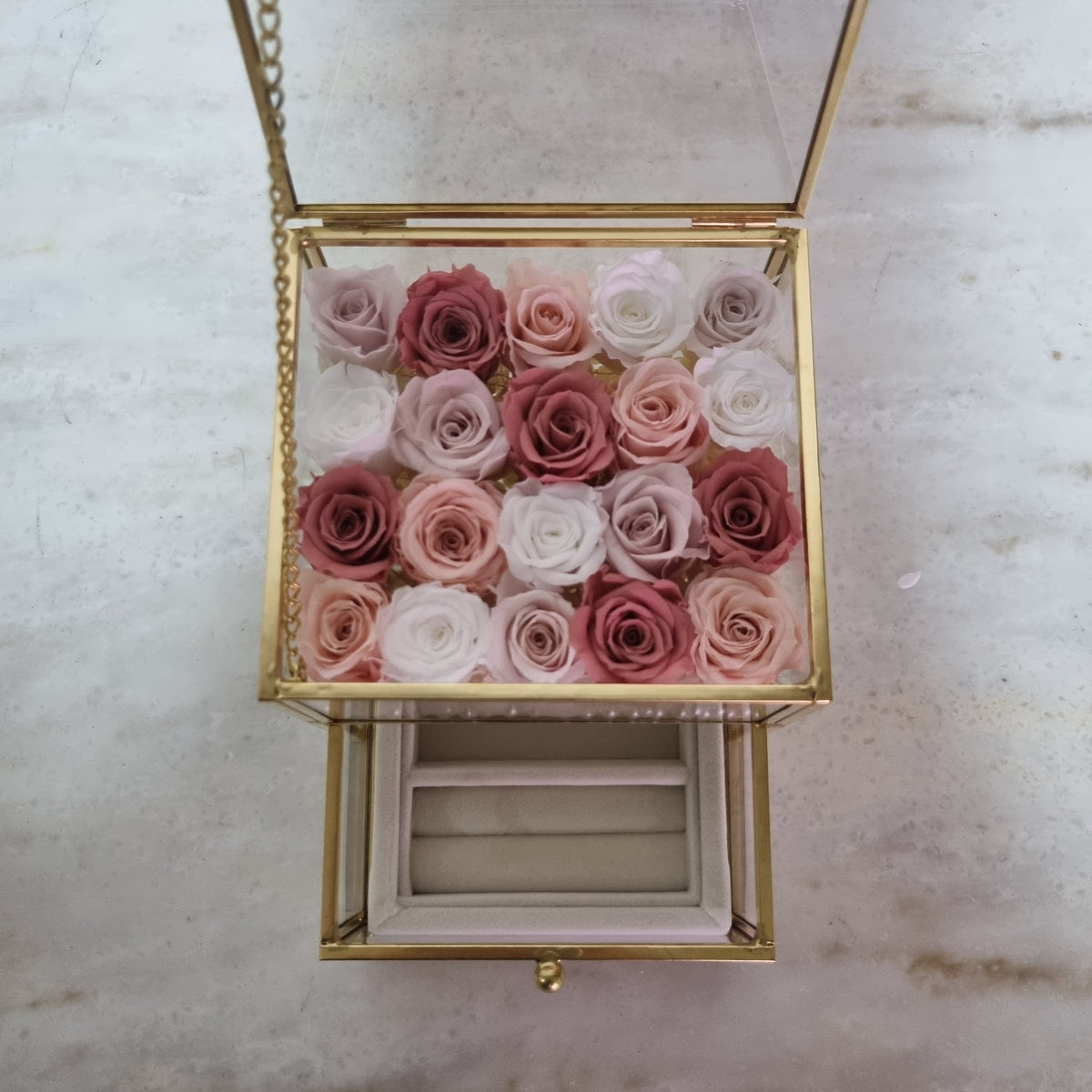 Petite Double Tier Floral Box (Light) – Curated Company