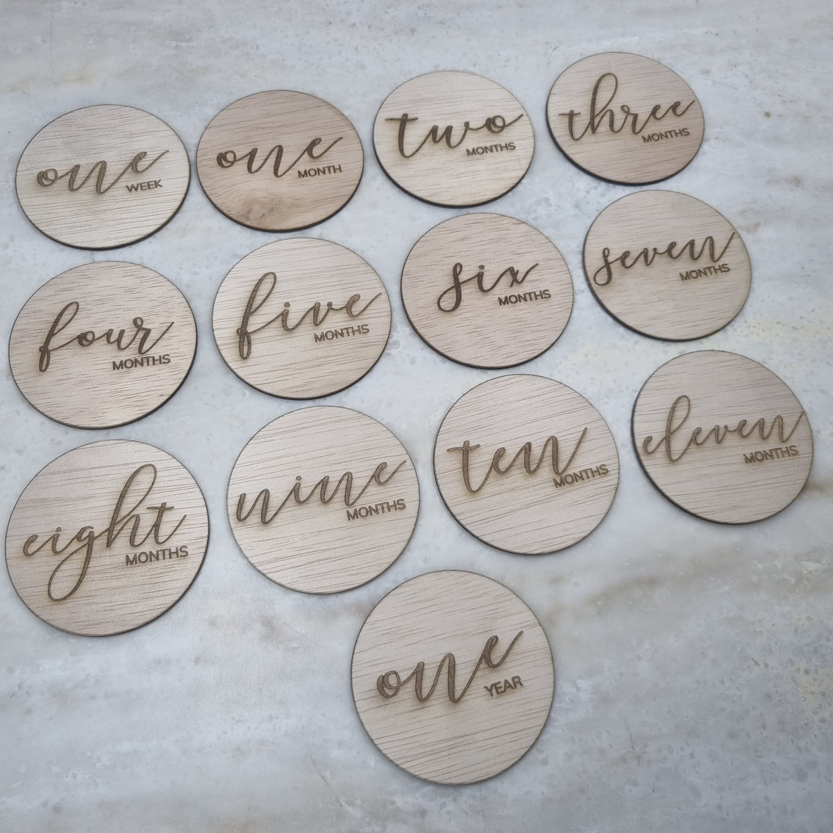 Wood Newborn Milestone Disc – Curated Company