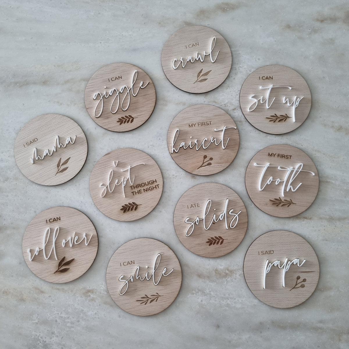 Through the Years Wood Milestone Disc – Curated Company